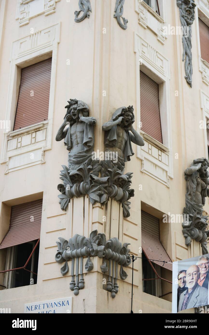 Relief decorating a historic building on Marmontova ulica in Split ...