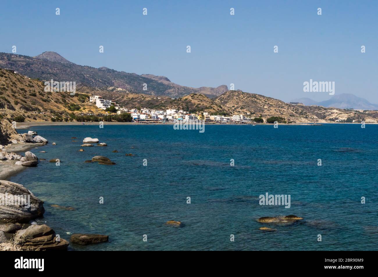 CRETE ISLAND, GREECE. Beach between Myrtos and Tertsa villages, on the ...