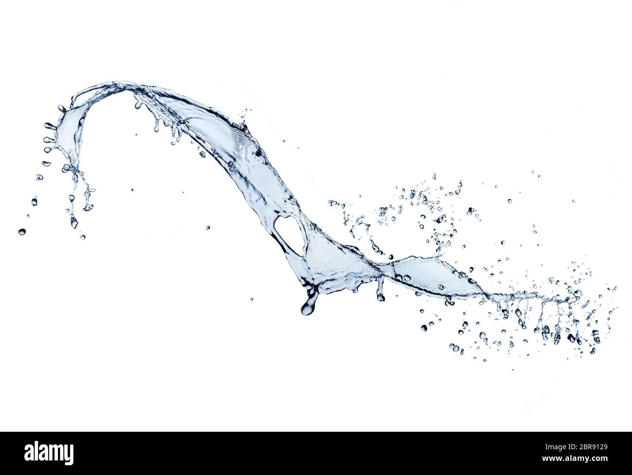 Closeup shot of water splash isolated on white background Stock Photo ...