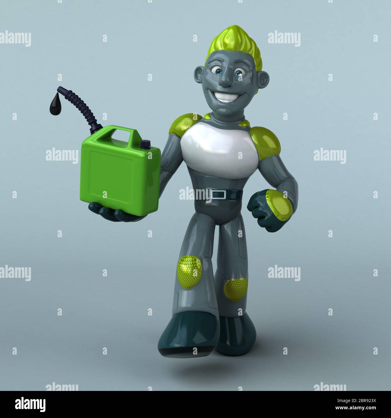 Green Robot - 3D Illustration Stock Photo - Alamy