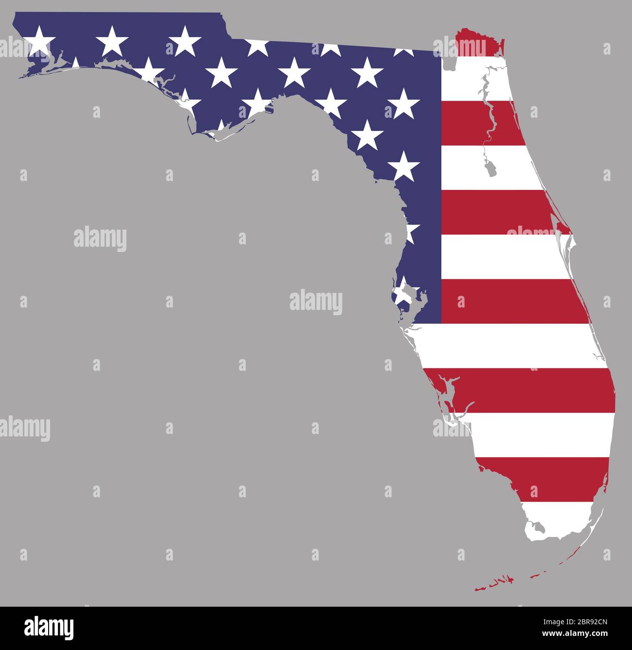 map florida american usa flag illustration geography Stock Photo - Alamy
