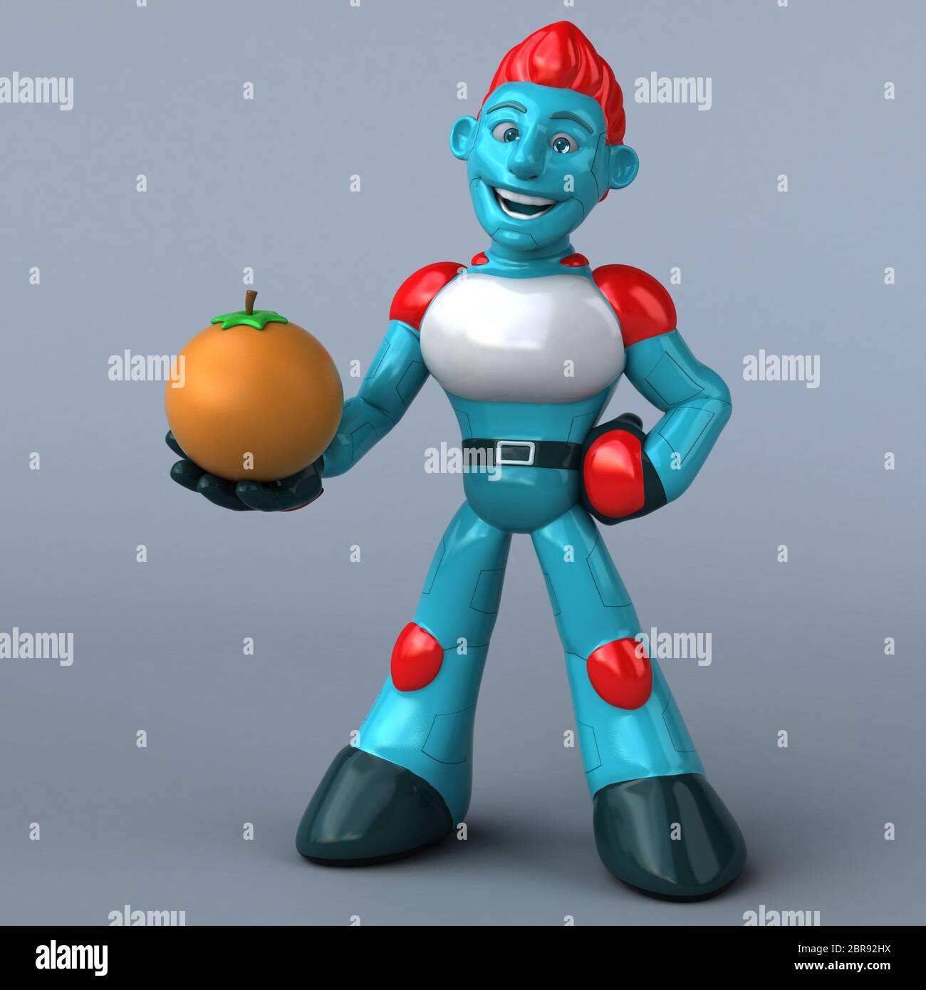 Red Robot - 3D Illustration Stock Photo - Alamy