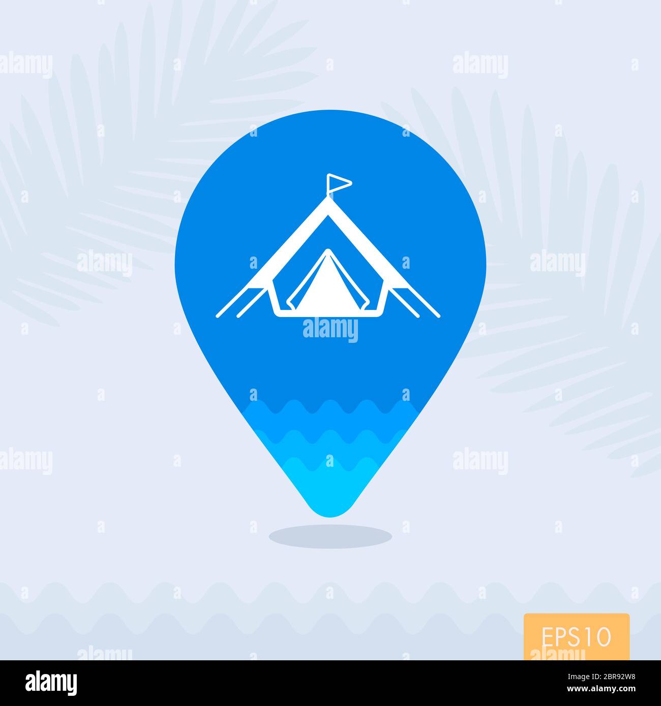 Tent vector pin map icon. Beach Map pointer. Summer Map markers ...