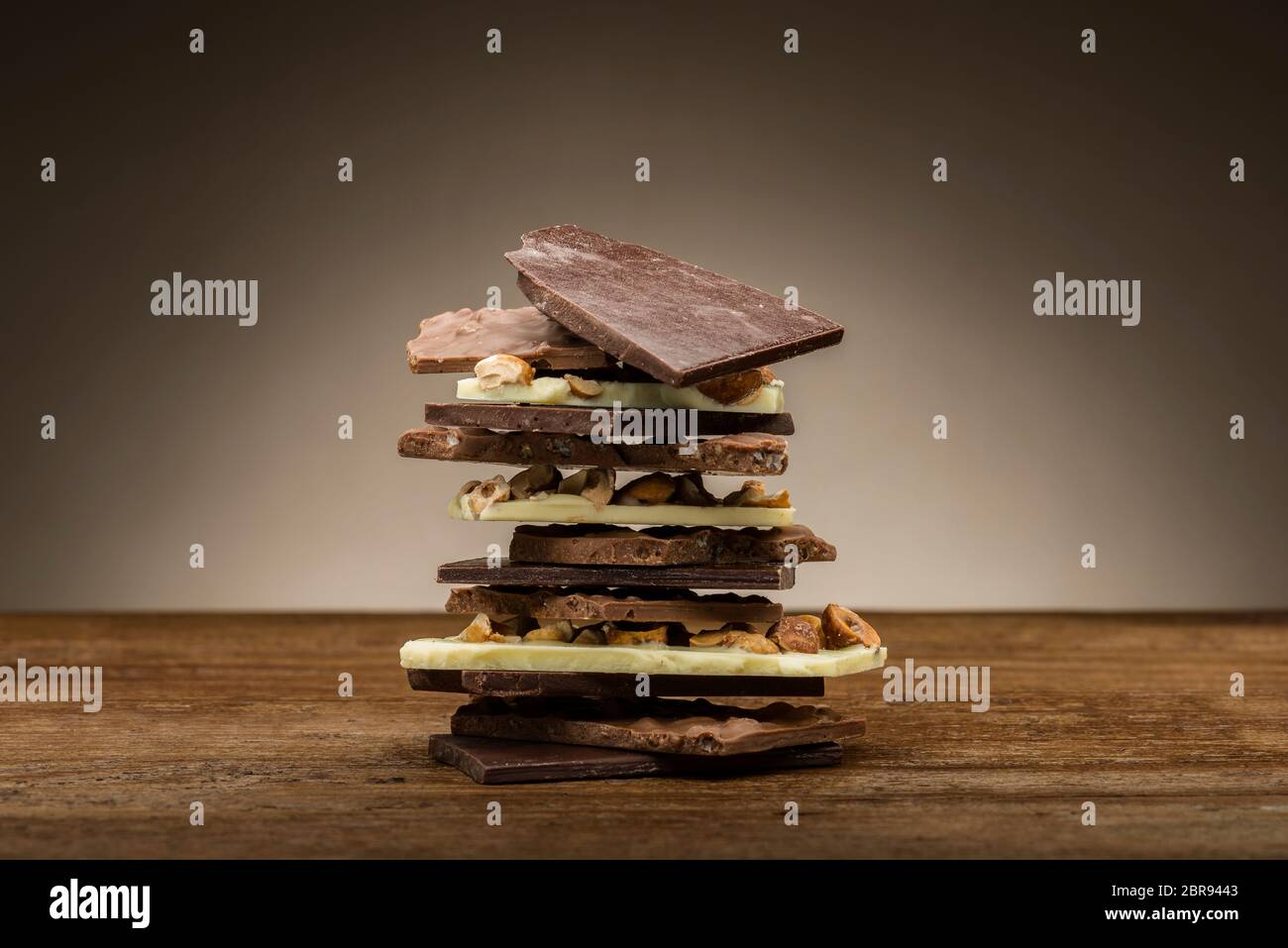 Pile mixed chocolate pieces hi-res stock photography and images - Alamy