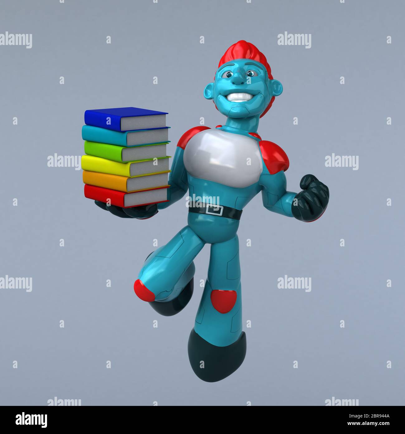 Red Robot - 3D Illustration Stock Photo - Alamy
