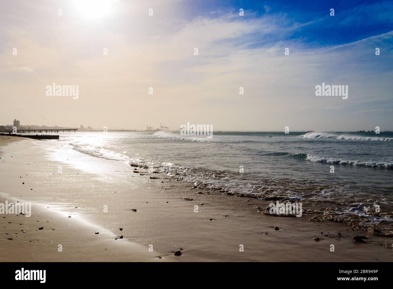 Port Elizabeth beach view, South Africa panorama. Indian ocean ...