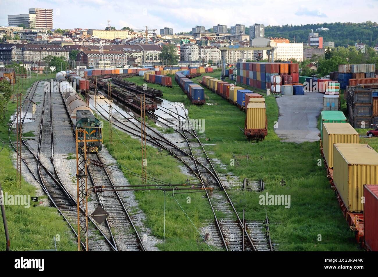 Rail Yard Railroad Tracks for Sorting Rolling Stock Stock Photo - Alamy