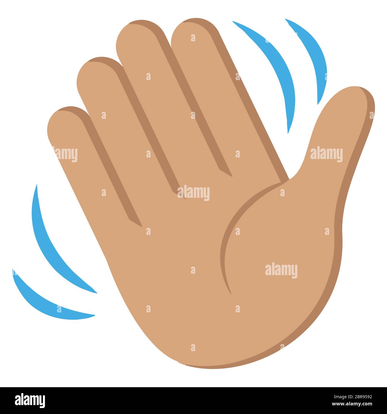 hand waving skin color human gesture illustration Stock Photo - Alamy