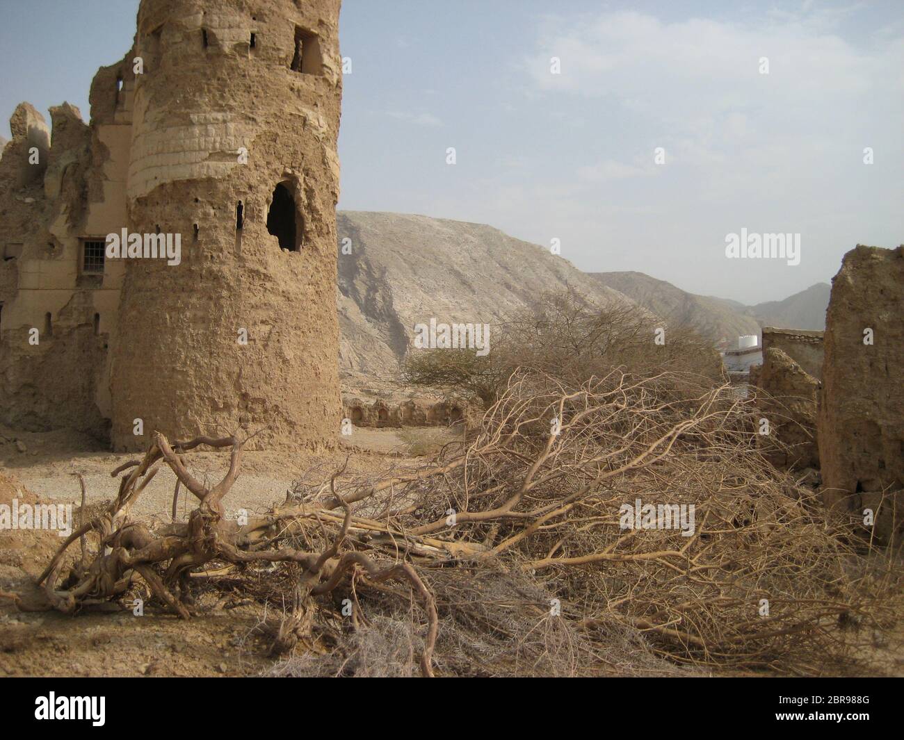Middle East or Africa, picturesque bare mountain range and a large ...