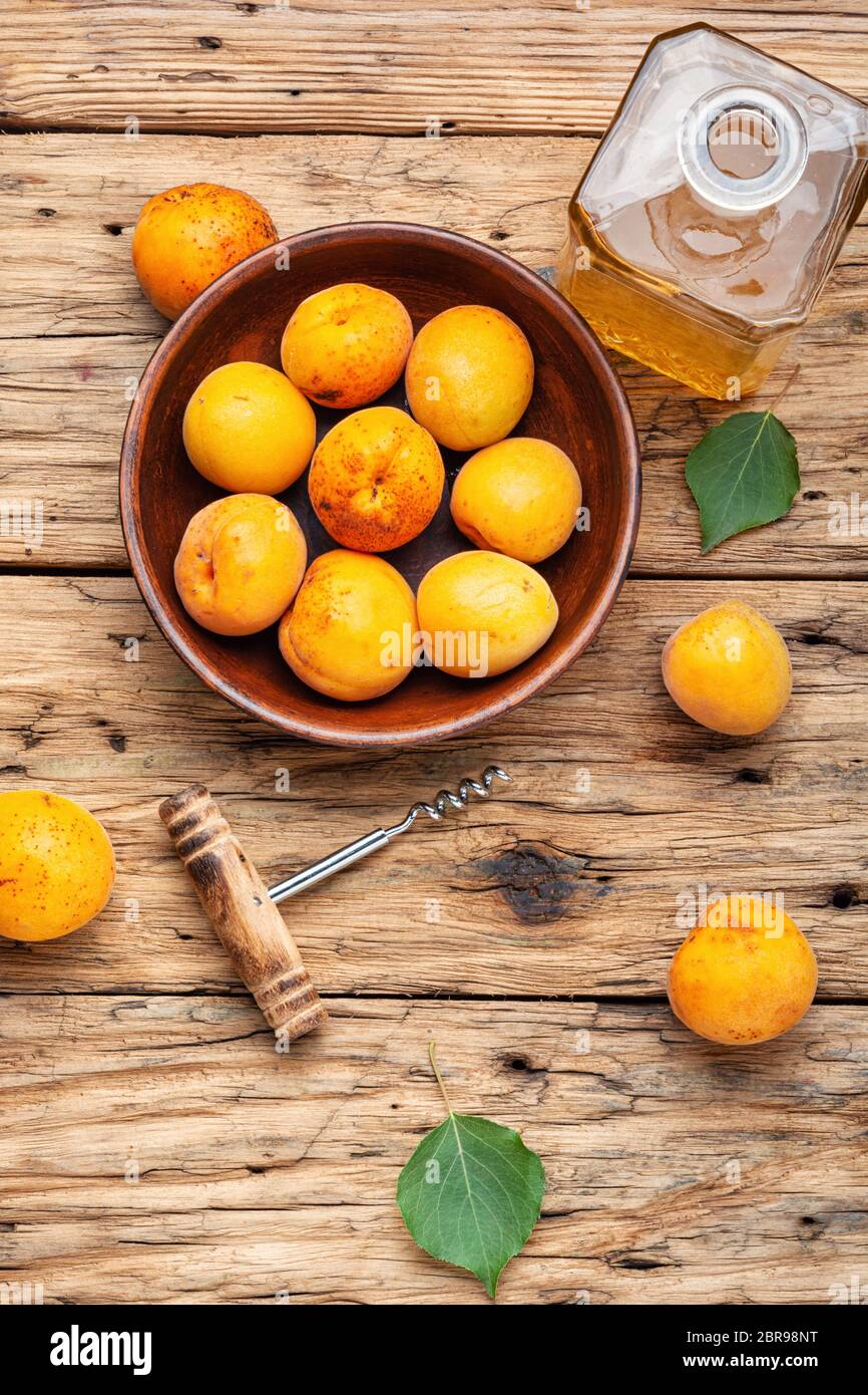Bottle apricot liqueur hi-res stock photography and images - Alamy