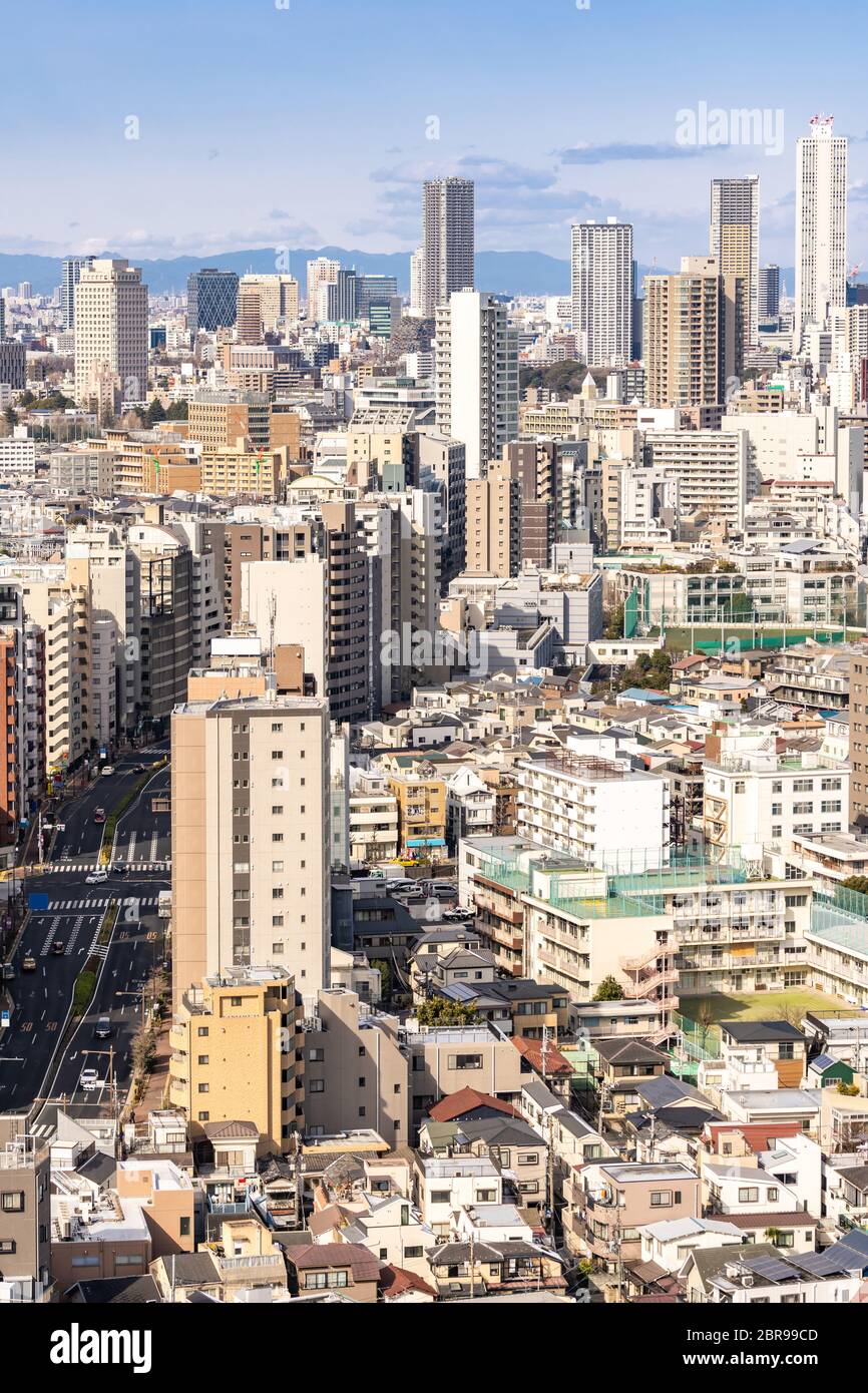 aerial view of Tokyo skylines and skyscrapers buildings in Shinjuku ...