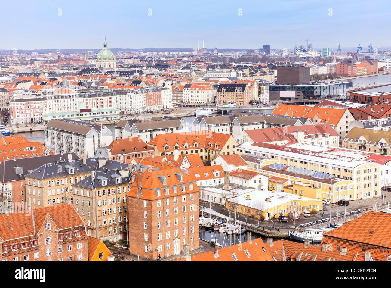 Aerial view of Copenhagen cityscape downtown Stock Photo - Alamy