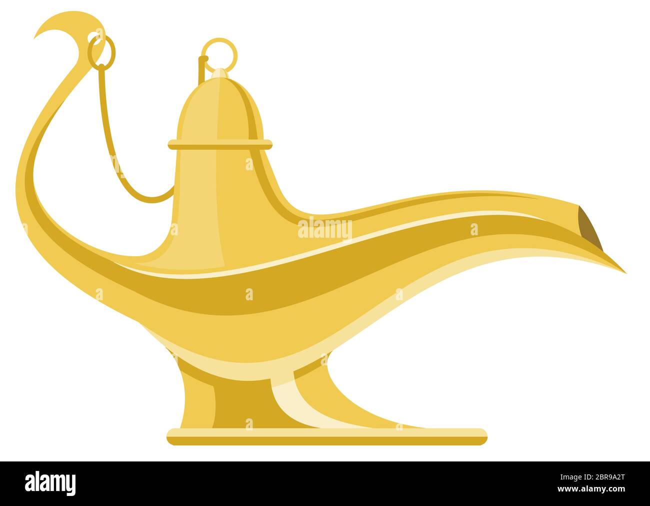 genie lamp magic golden illustration traditional culture myths Stock ...