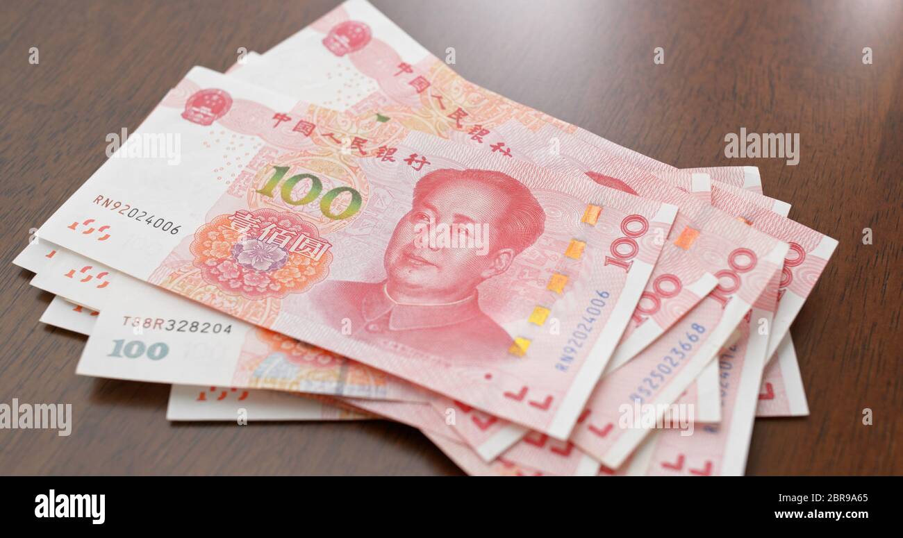 Counting of RMB banknote Stock Photo - Alamy