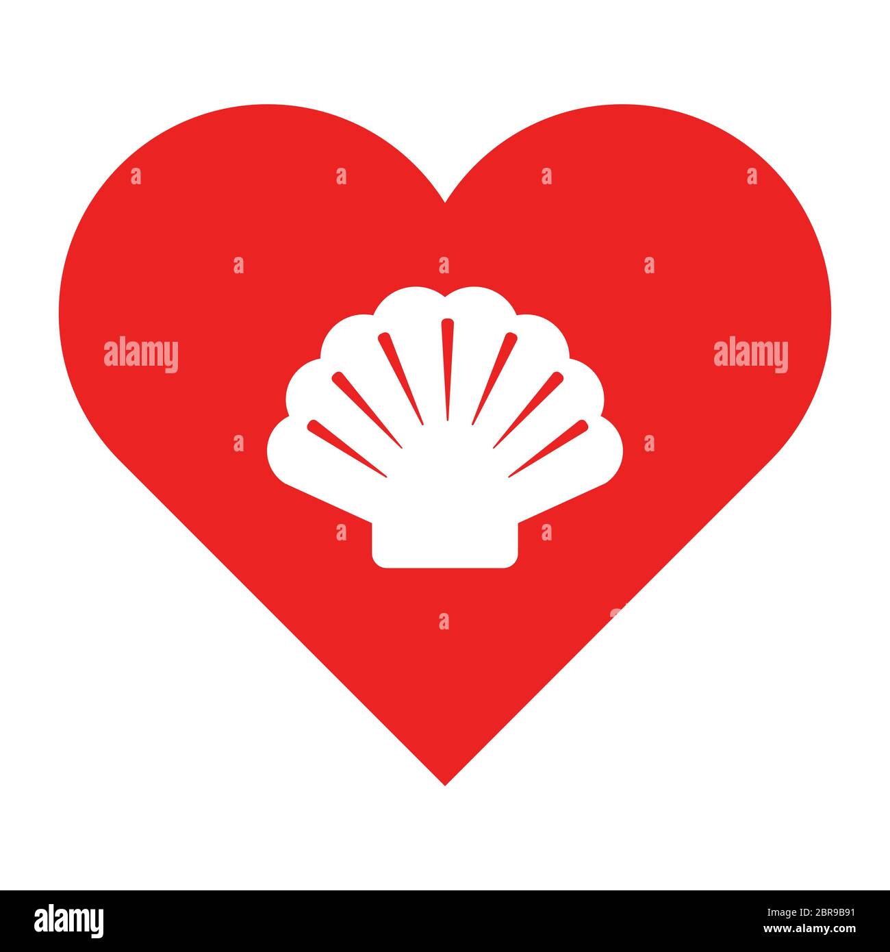 Shell and heart Stock Photo - Alamy