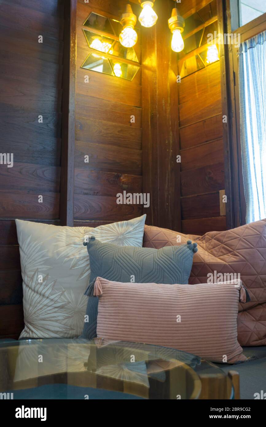 Classic coffee shop decorated with wooden interior, stock photo Stock ...