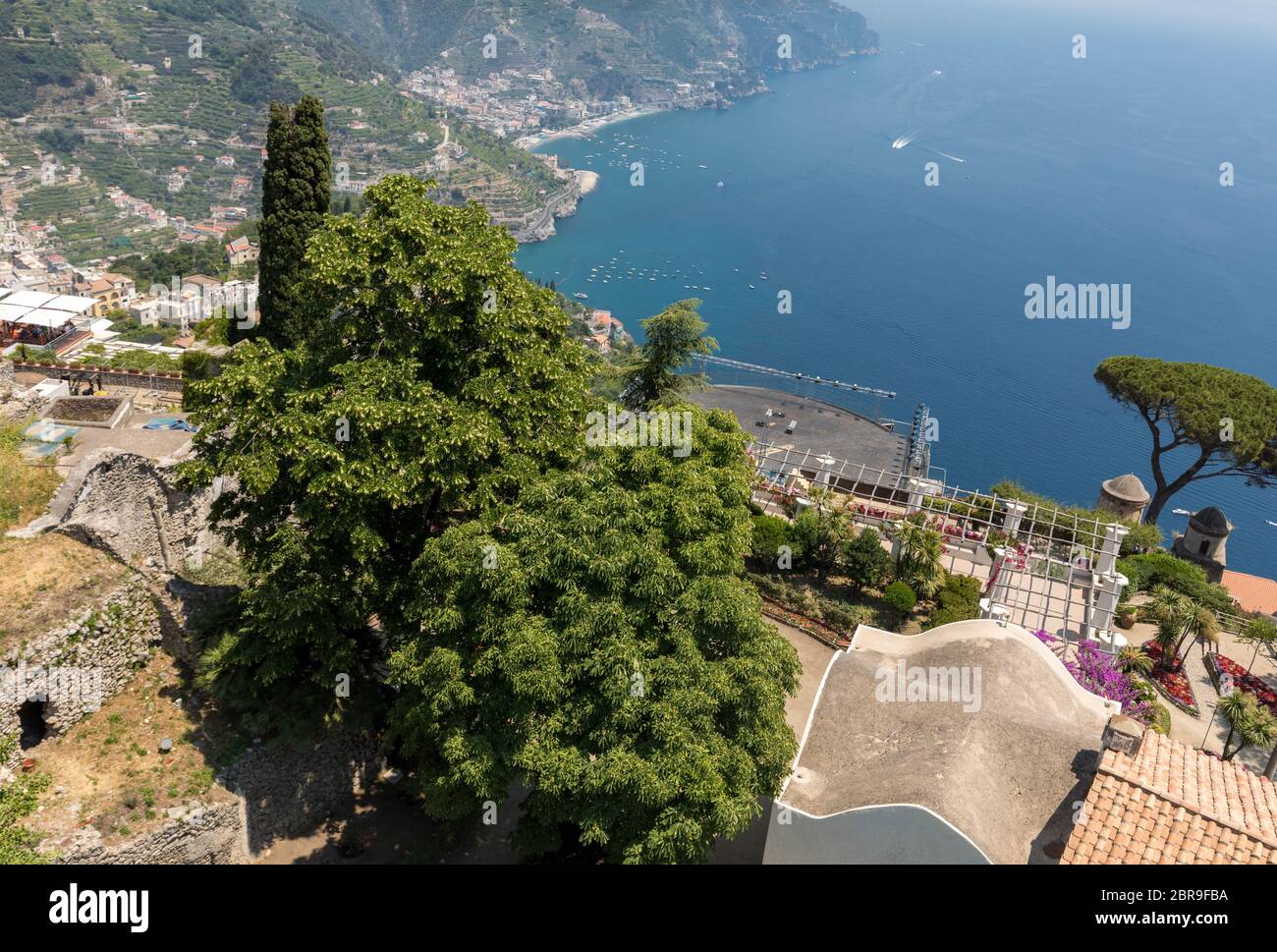View over Gulf of Salerno from Ravello, Campania, Italy Stock Photo - Alamy