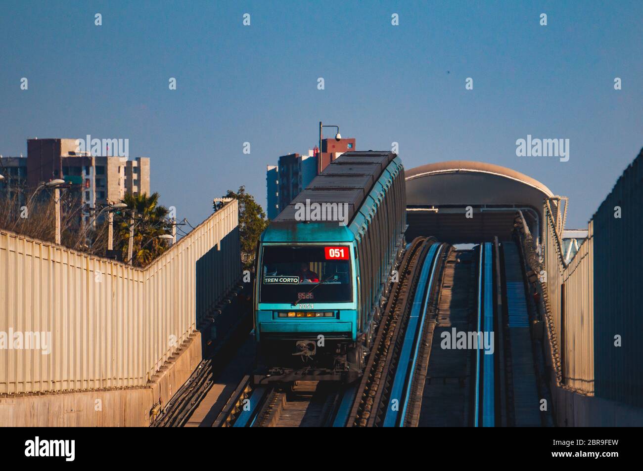 Santiago, Chile - August 2016: A Metro de Santiago train at Line 5 ...