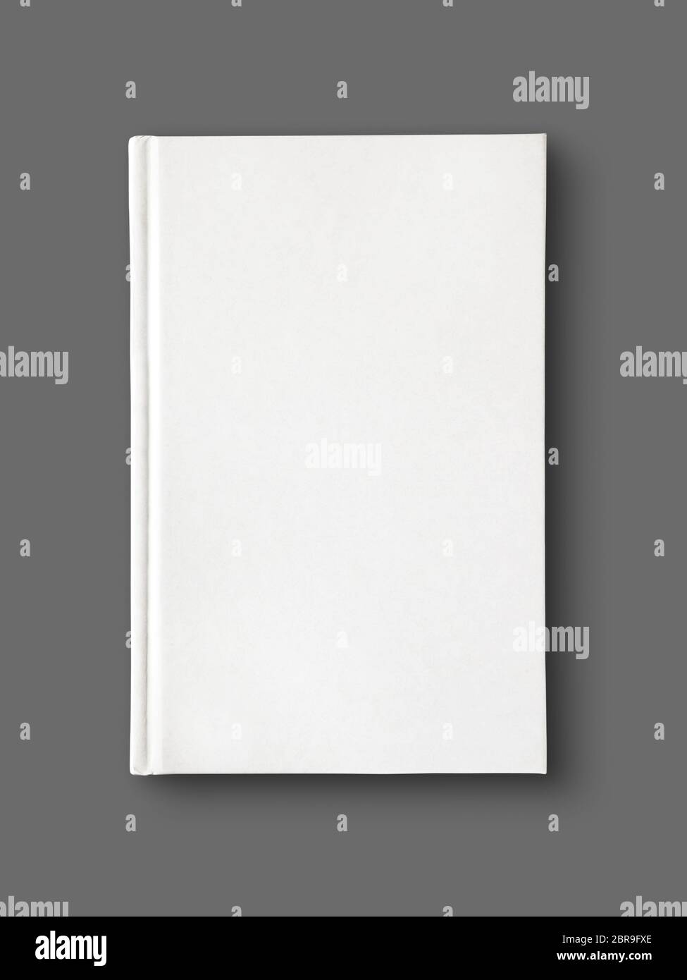 Closed blank dictionary, book mockup, isolated on grey. Top view Stock ...