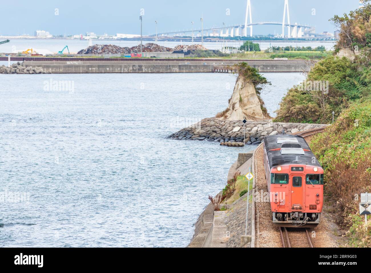 Amaharashi coast is a southwestern coast of Toyama Bay Stock Photo - Alamy
