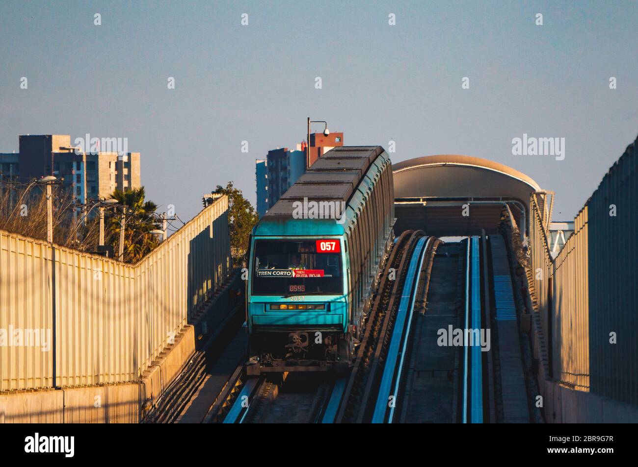 Santiago, Chile - August 2016: A Metro de Santiago train at Line 5 ...