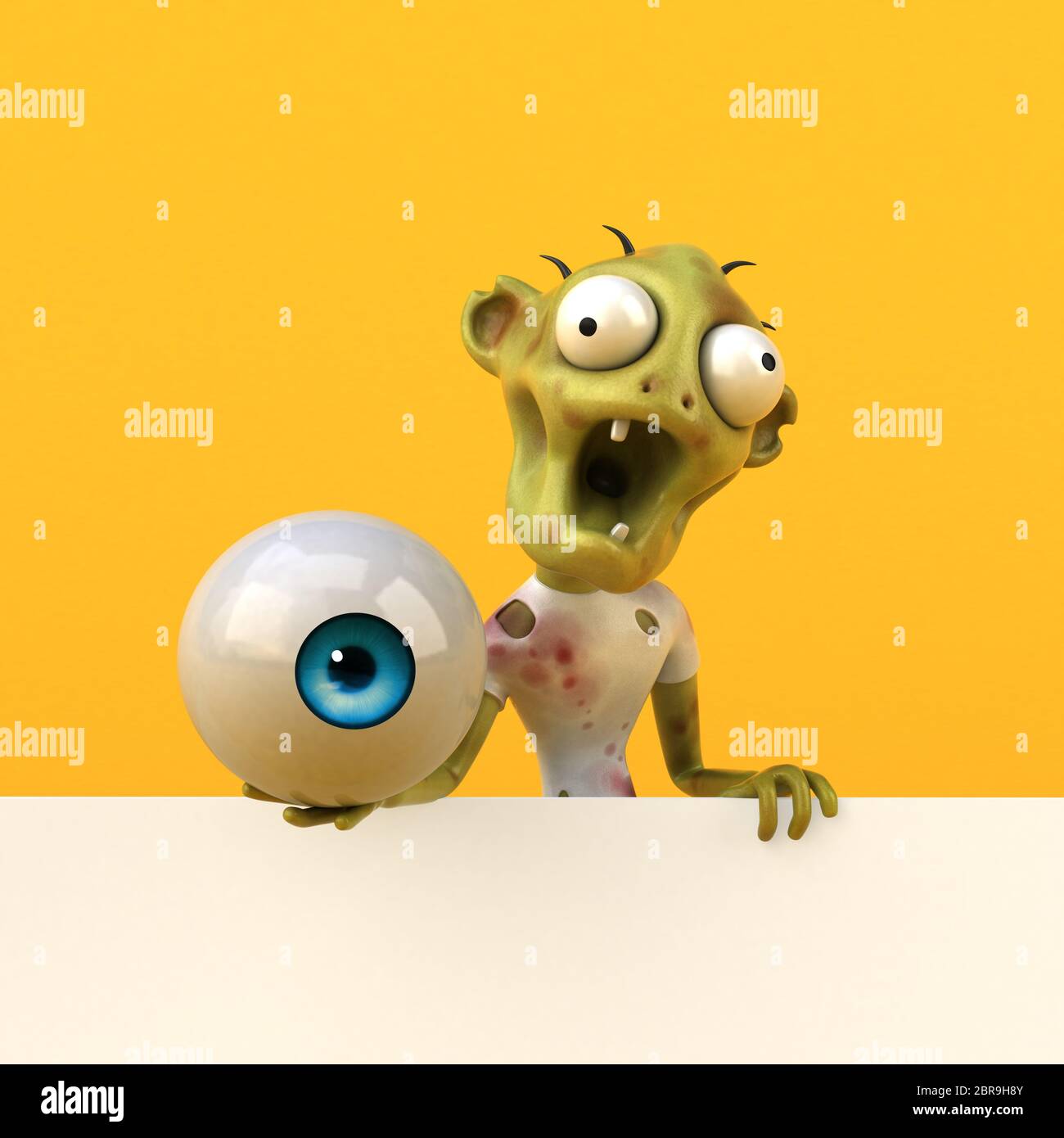 Fun zombie - 3D Illustration Stock Photo - Alamy