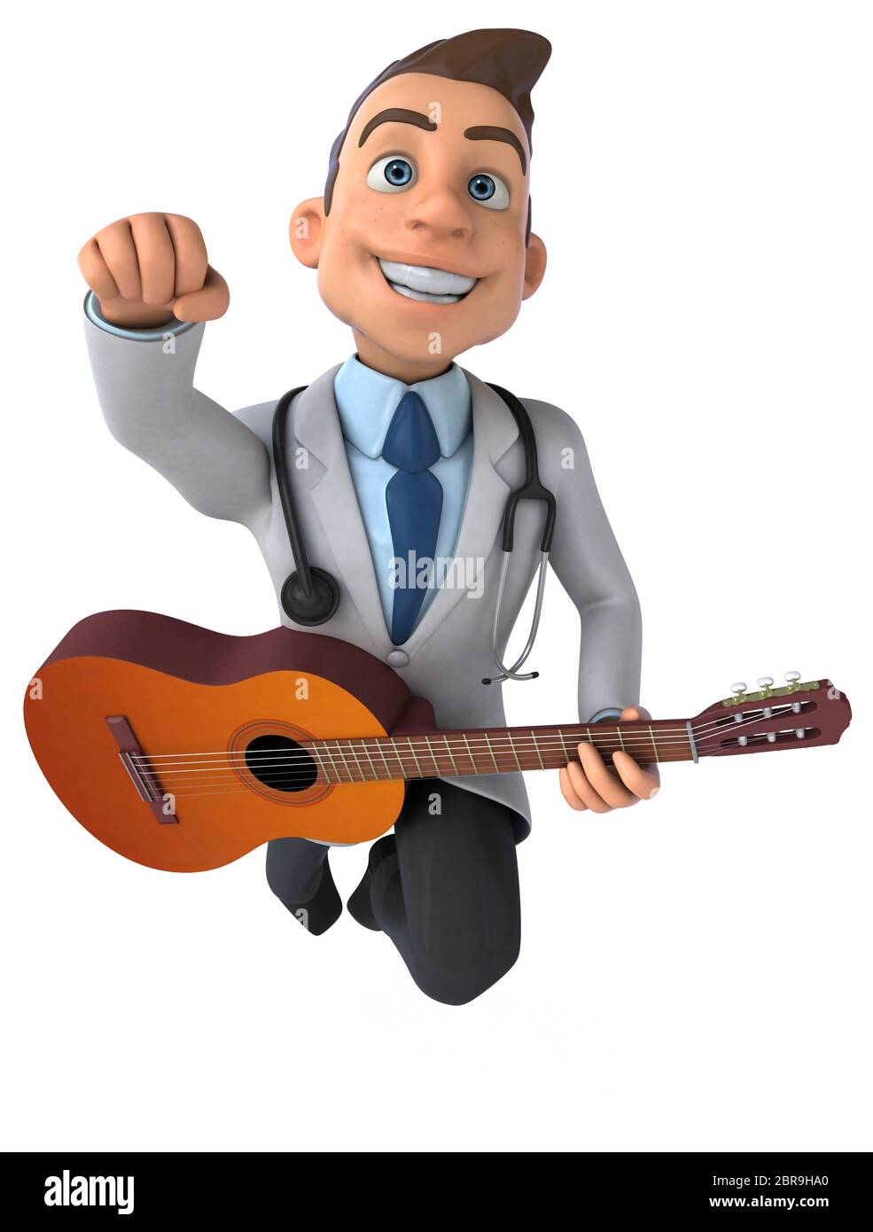 Fun doctor - 3D Illustration Stock Photo - Alamy