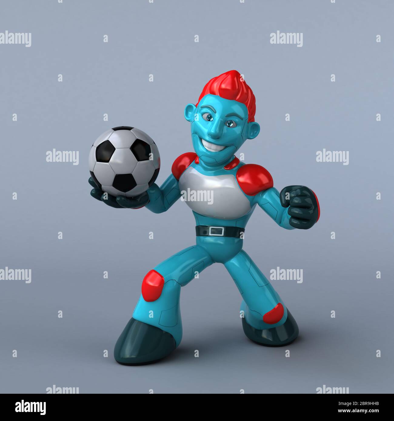 Red Robot - 3D Illustration Stock Photo - Alamy