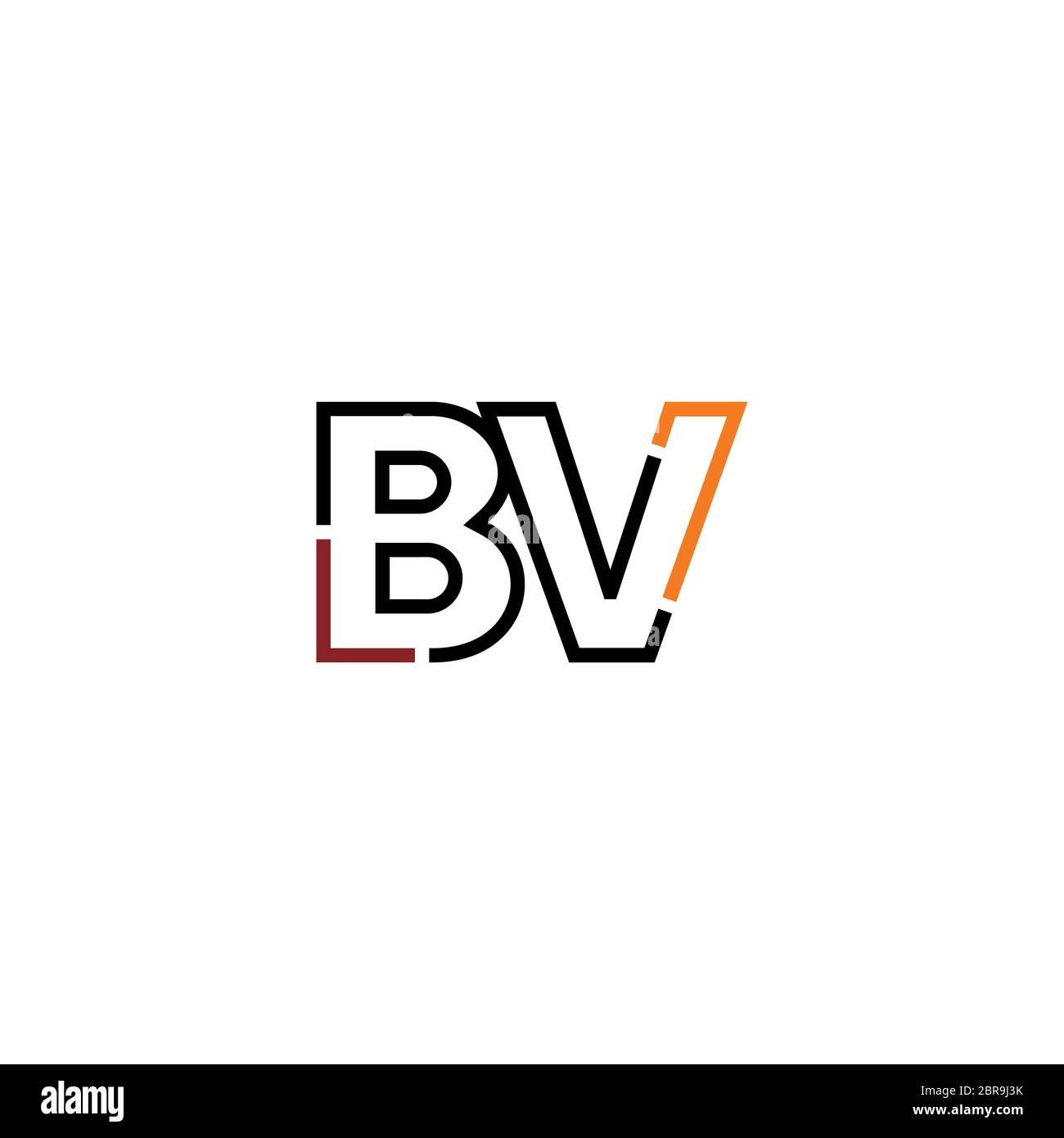 Initial logo bv vector vectors hi-res stock photography and images - Alamy