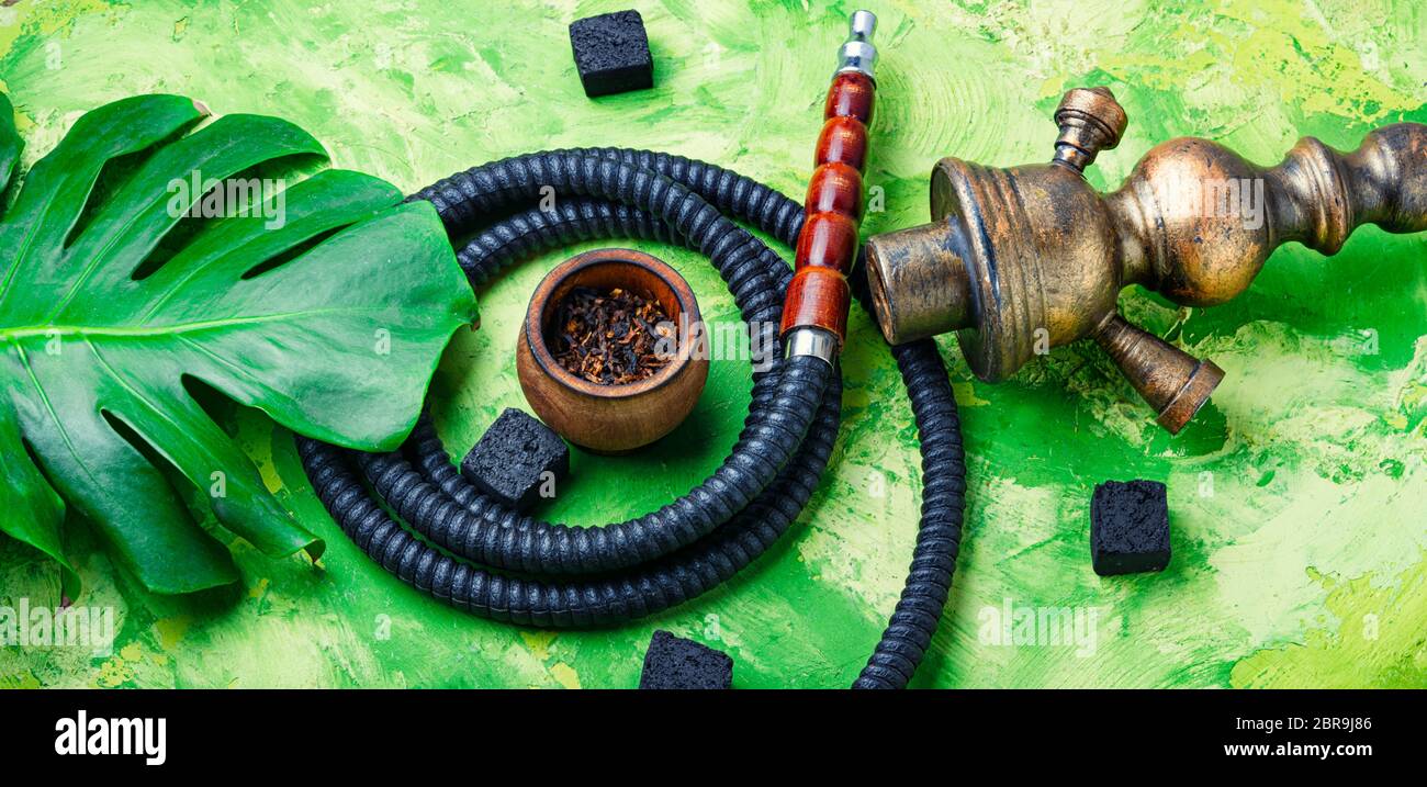 Details of the eastern kalian.Hookah with tropical flavor.Smoking ...