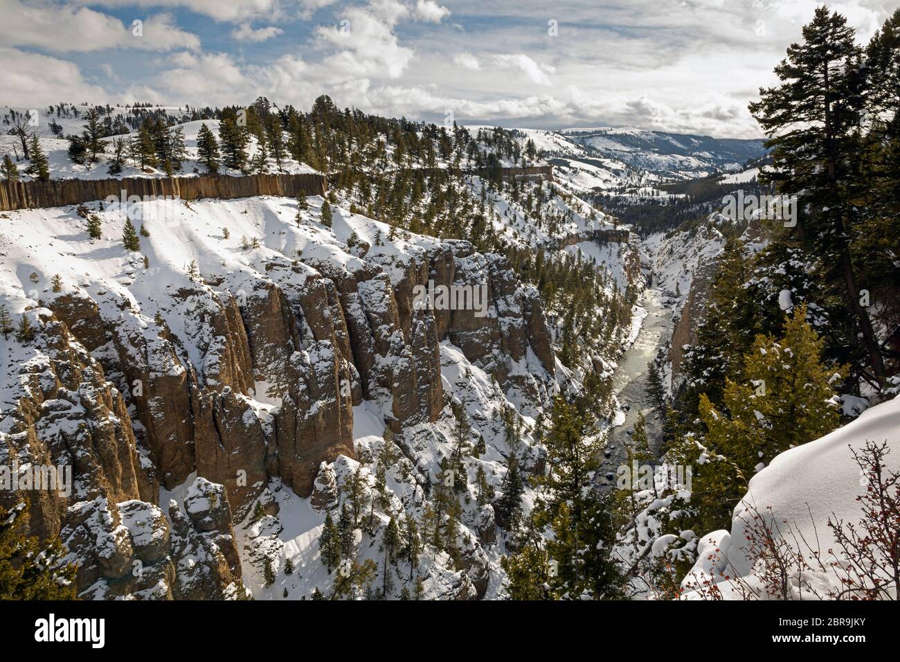 WY04539-00...WYOMING - View of Yellowstone River as it flows through a ...