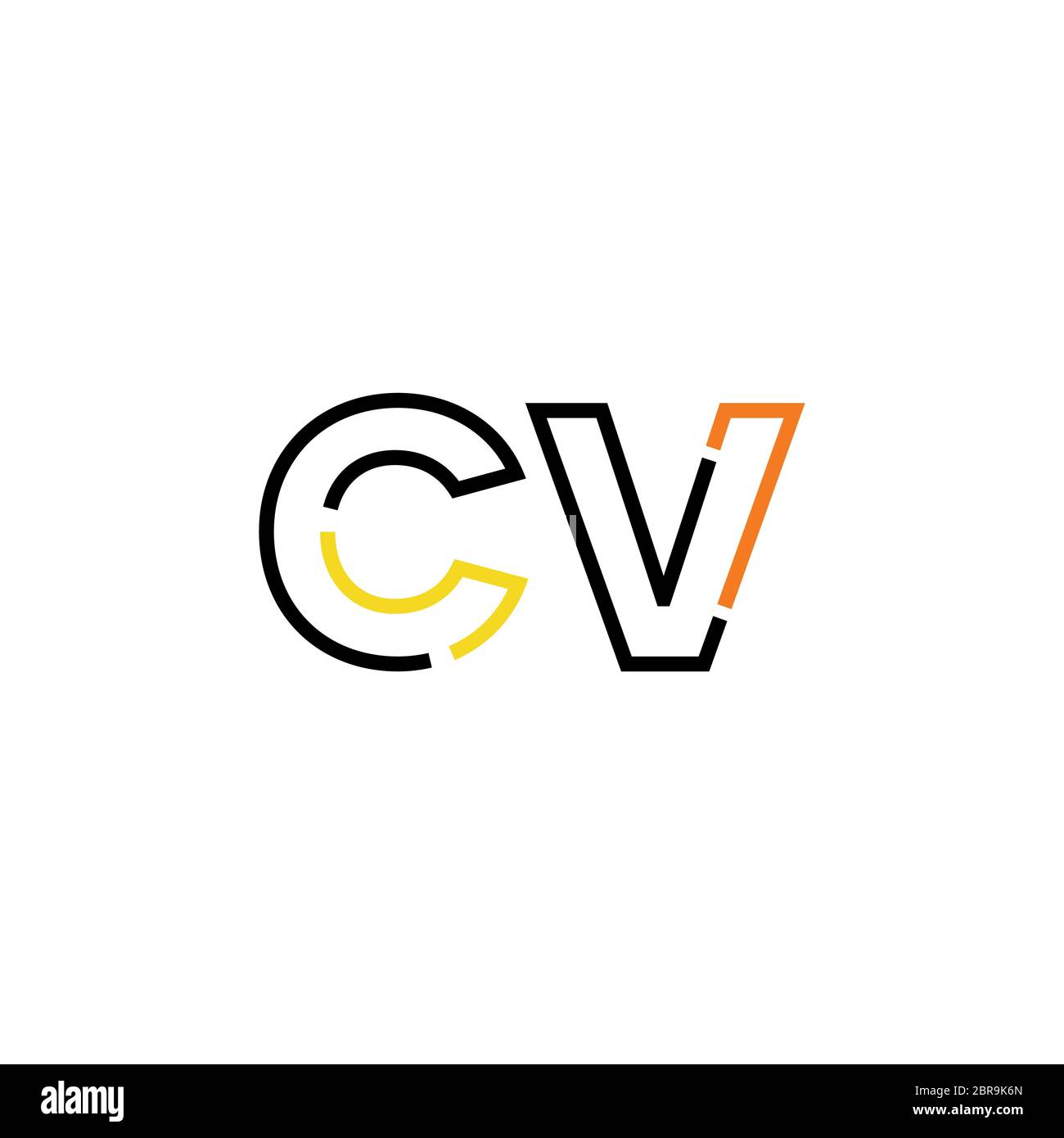 Cv logo concept design Stock Vector Images - Alamy