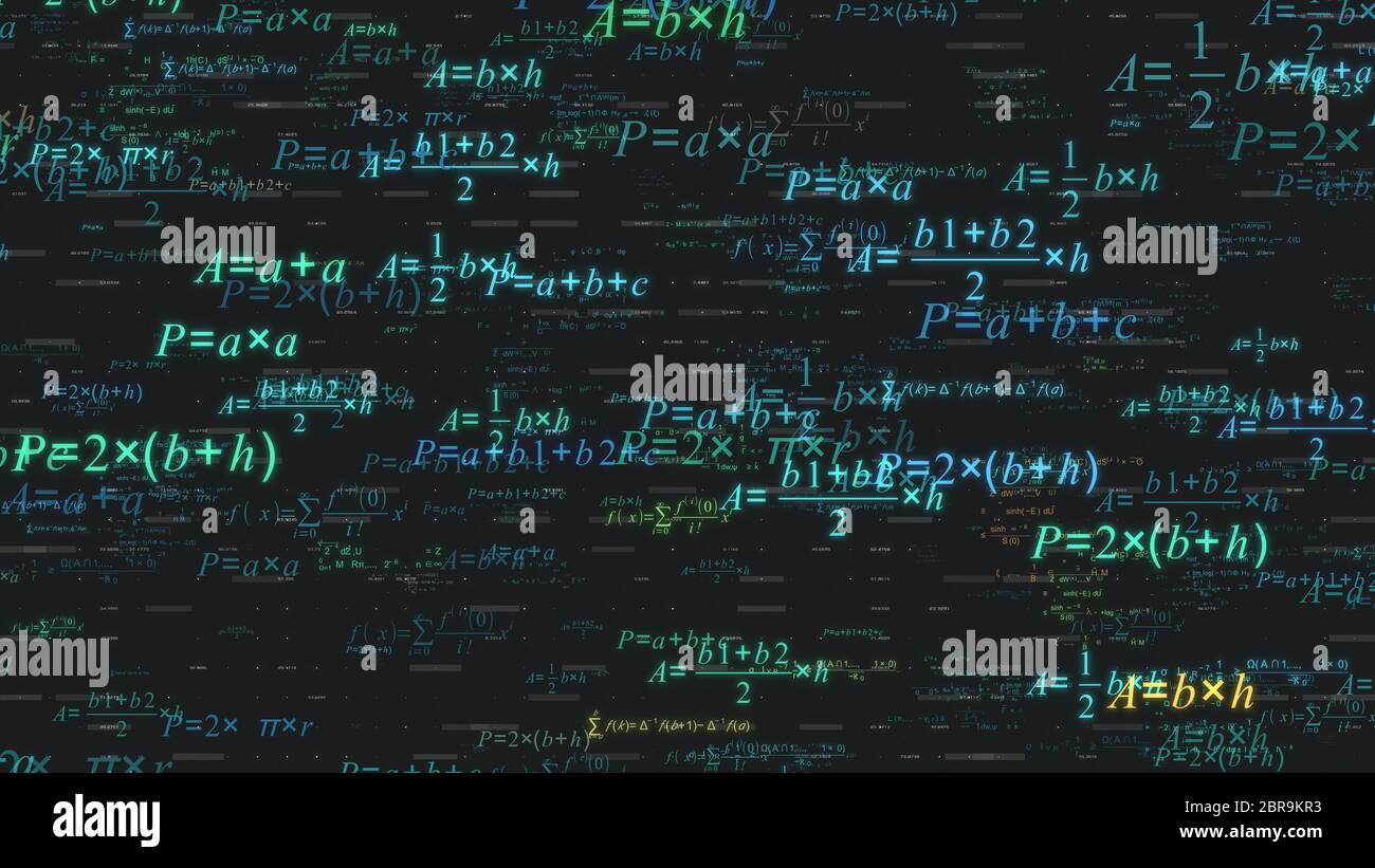 math formulas, concept of science and research (3d render Stock Photo ...