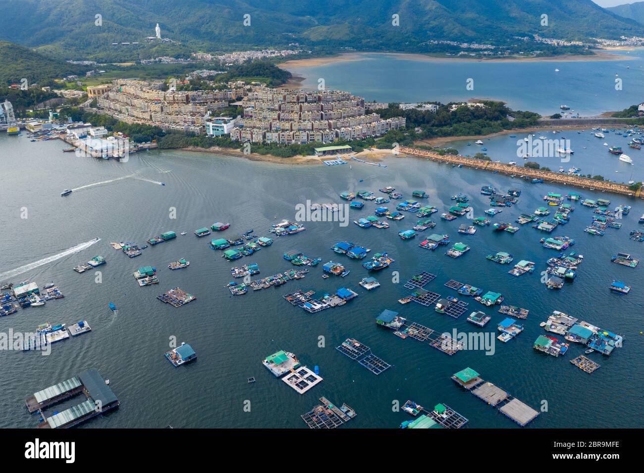 Tai Po, Hong Kong 10 May 2019: top view of Hong Kong tolo harbour Stock ...