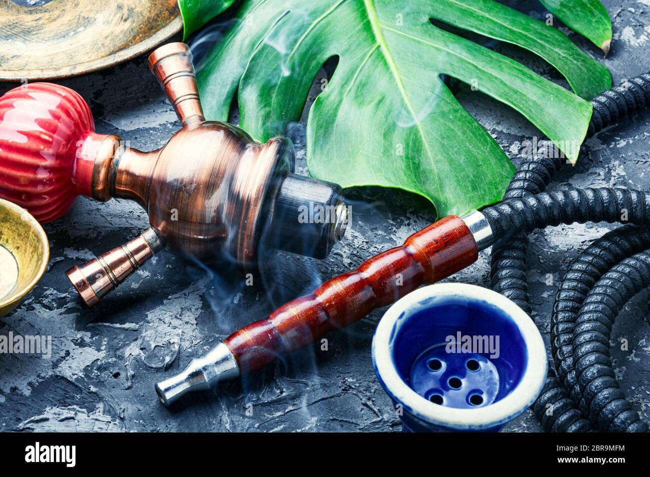 Hookah mouthpiece.Shisha aroma.Tabak with tropical flavor.Kalian ...