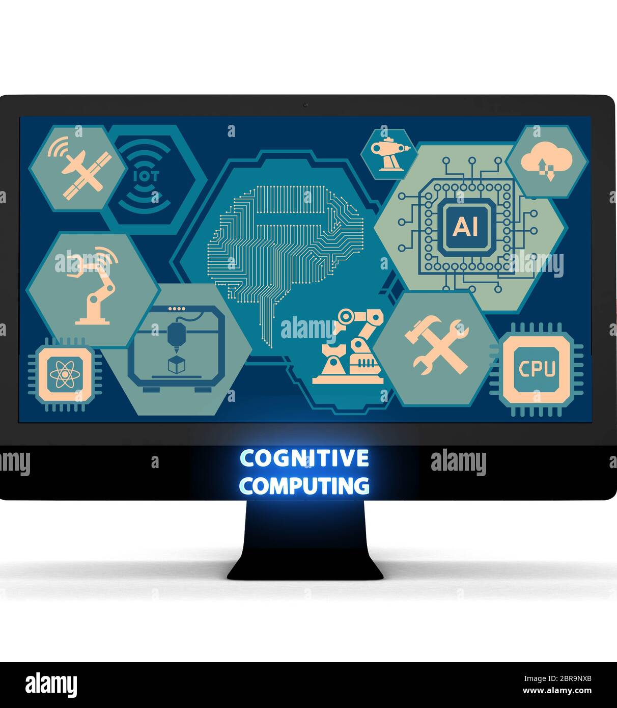 The cognitive computing concept as modern technology Stock Photo - Alamy