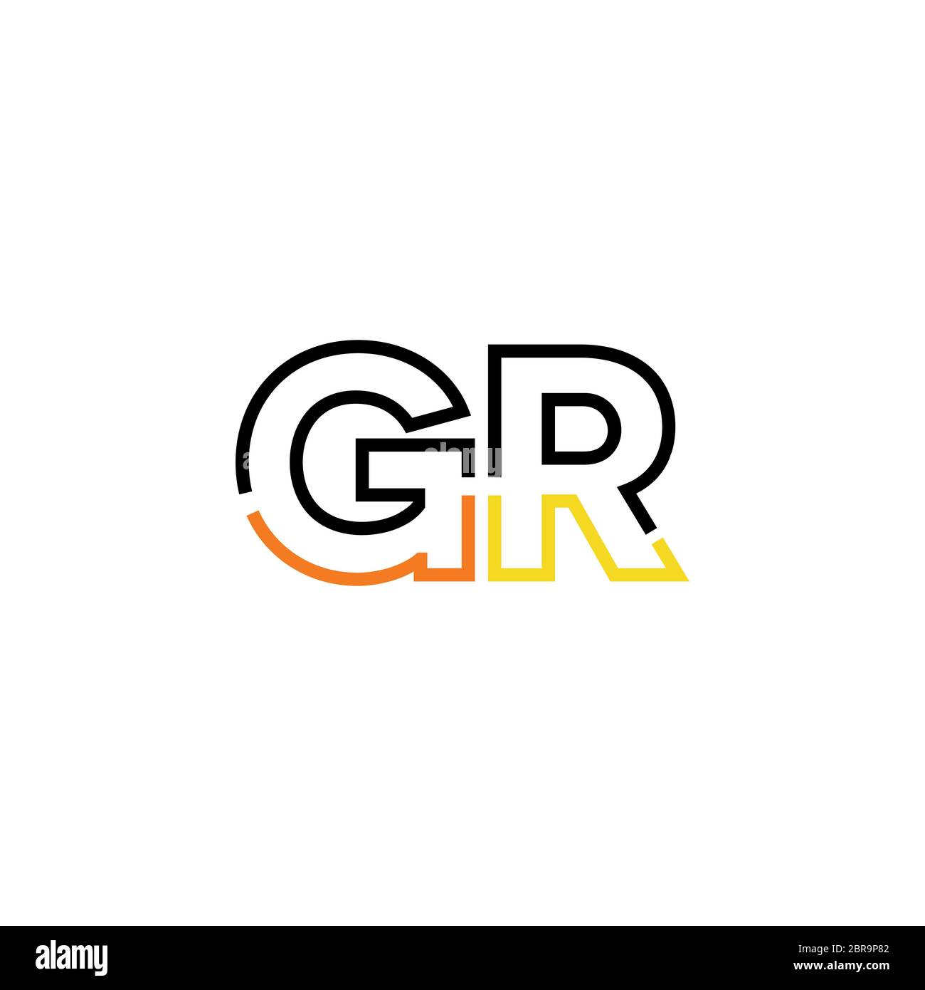 Gr letter logo hi-res stock photography and images - Alamy