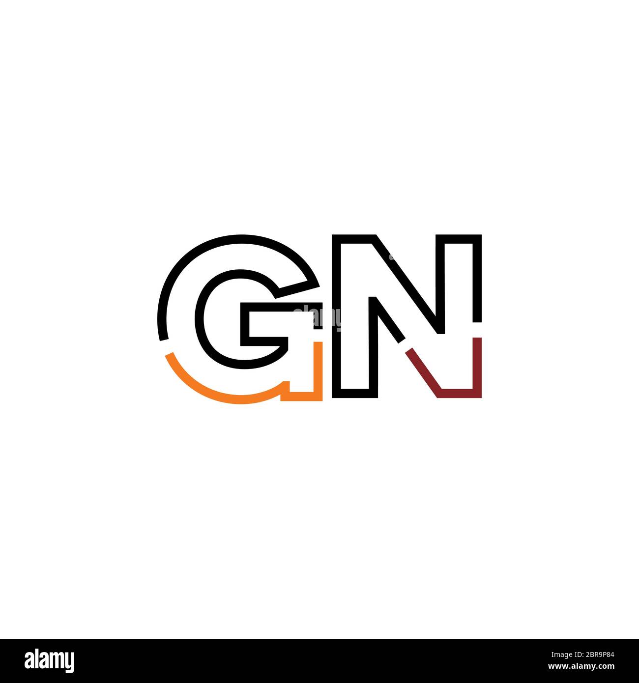 Gn letter logo hi-res stock photography and images - Alamy