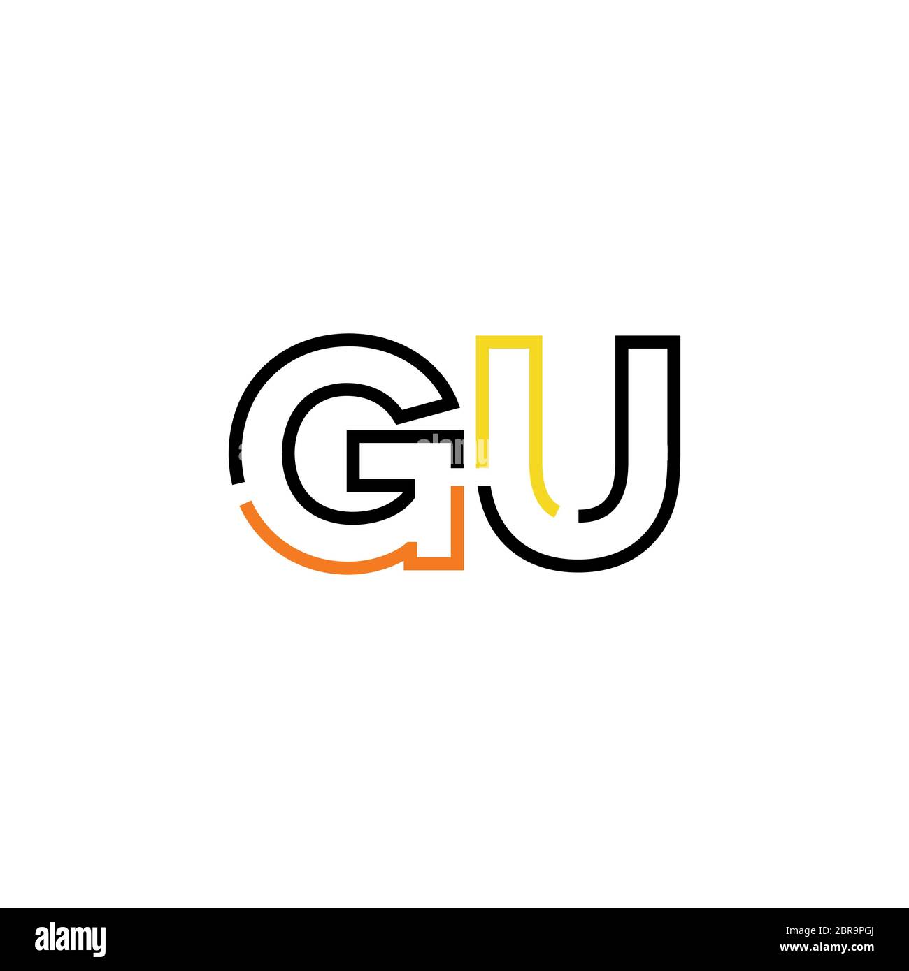 Gu logo design hi-res stock photography and images - Alamy