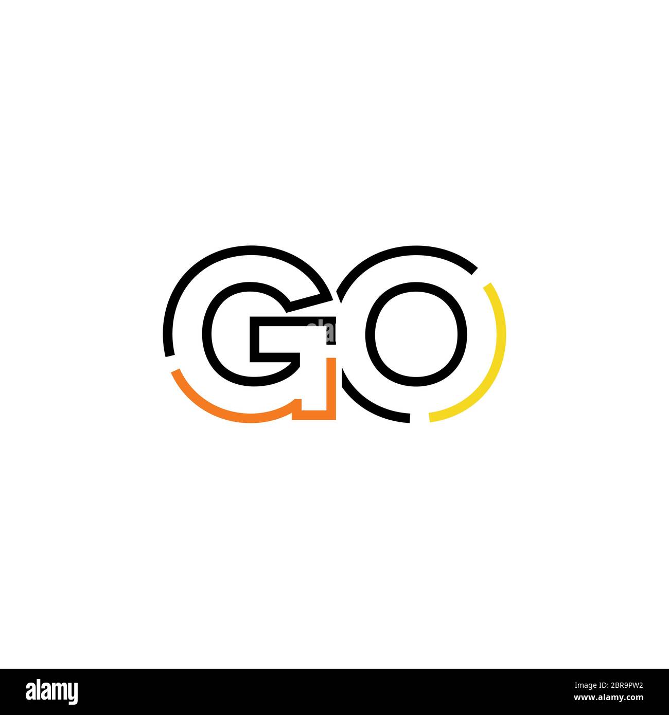 Go logo design hi-res stock photography and images - Alamy