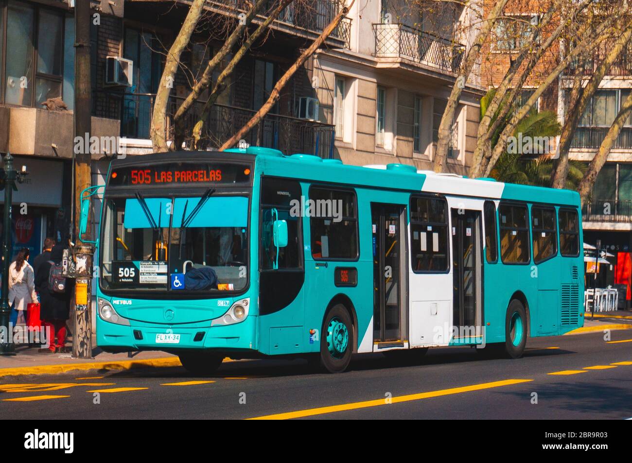 Santiago, Chile - August 2016: A Transantiago - Red Movilidad bus in ...