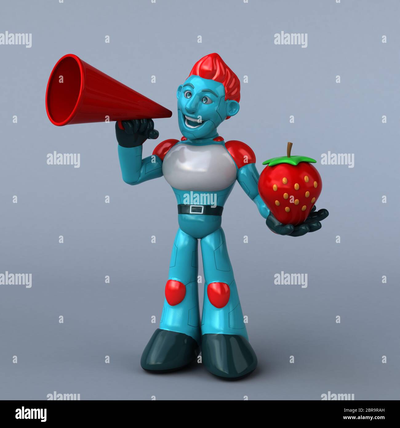 Red Robot - 3D Illustration Stock Photo - Alamy