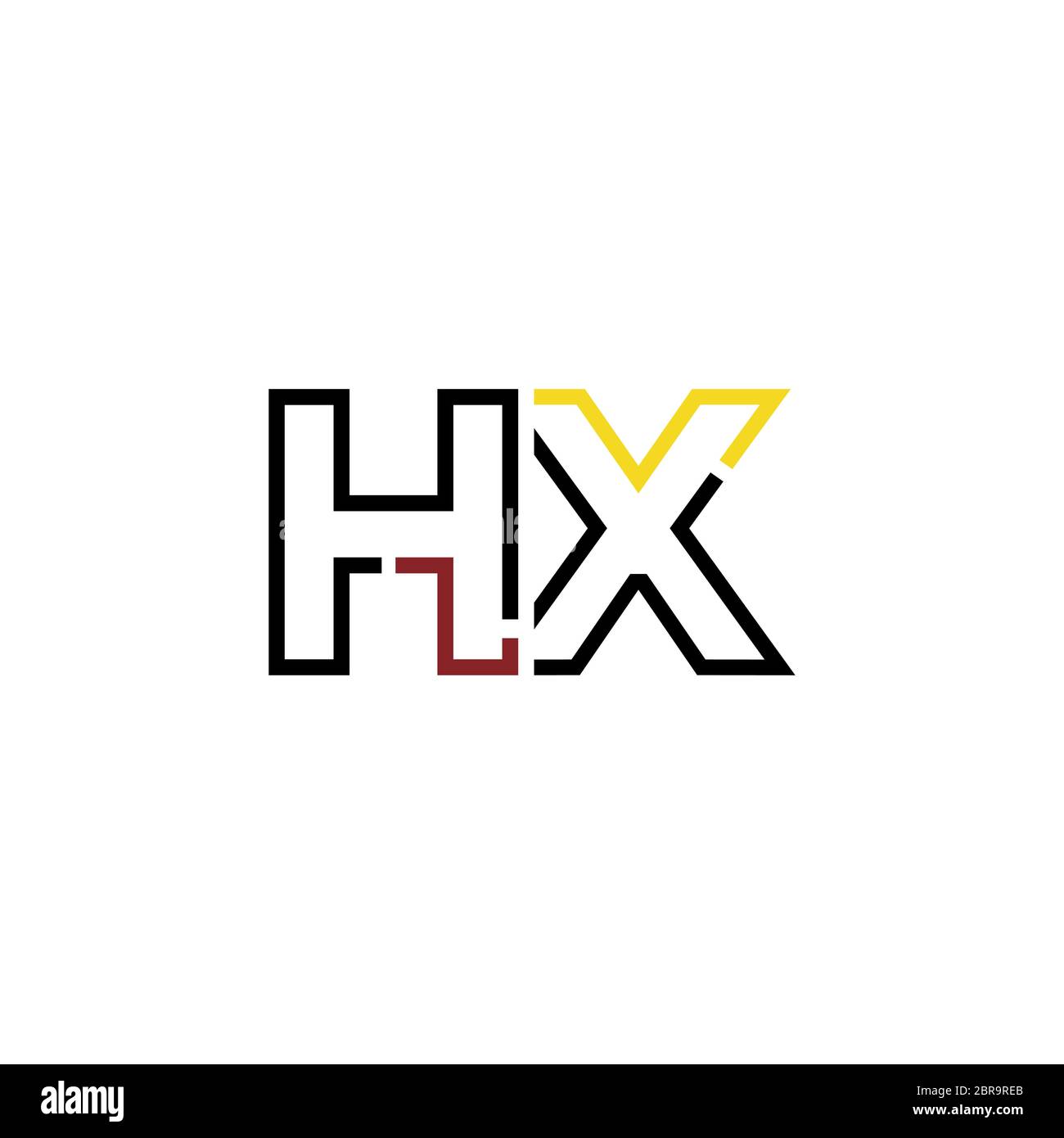 Letter hx vector vectors hi-res stock photography and images - Alamy