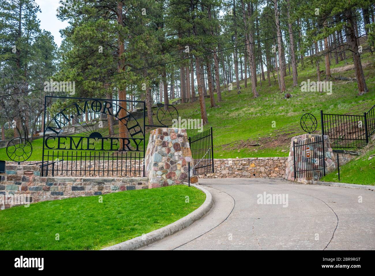 Deadwood, SD, USA - May 30, 2019: The Mount Moriah Cemetery Stock Photo ...