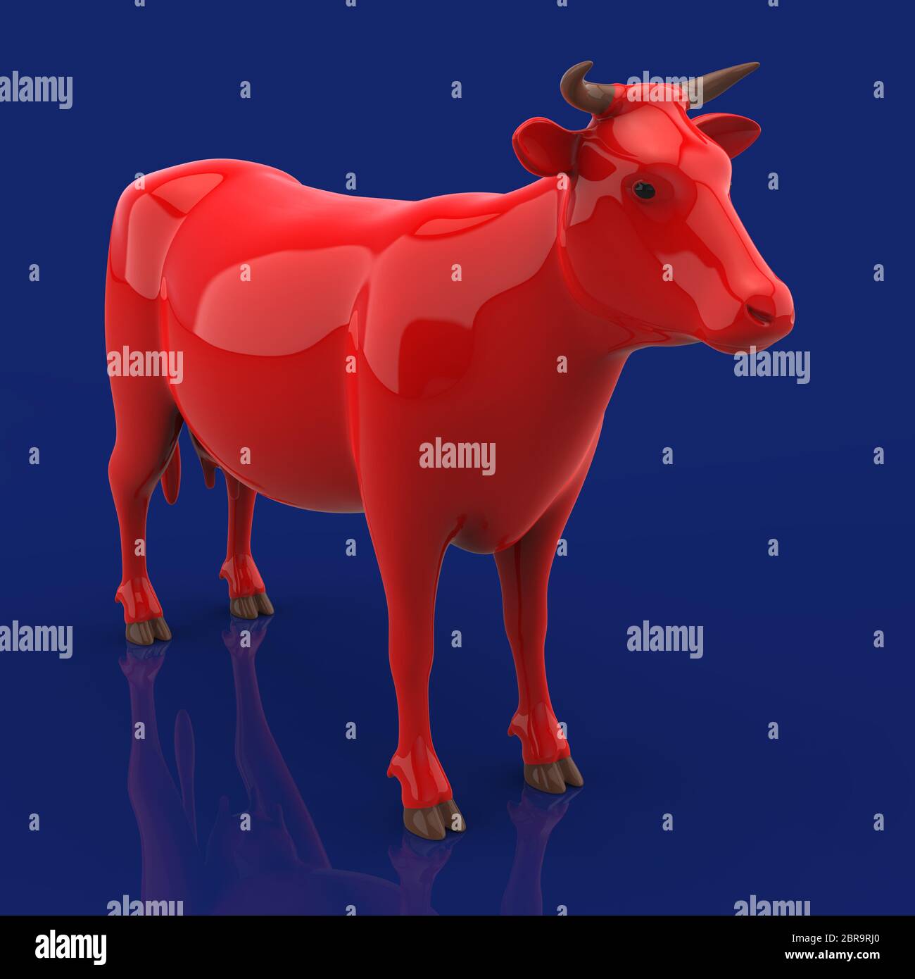 Cow concept - 3D Illustration Stock Photo - Alamy