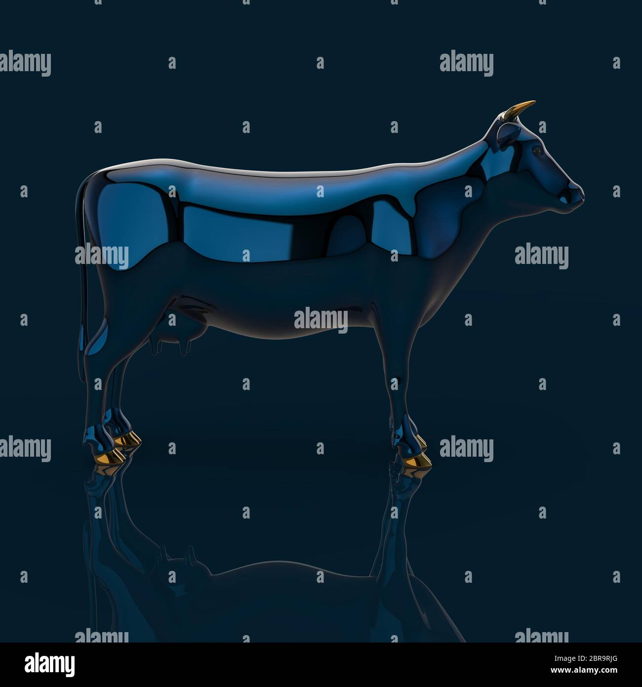 Cow concept - 3D Illustration Stock Photo - Alamy