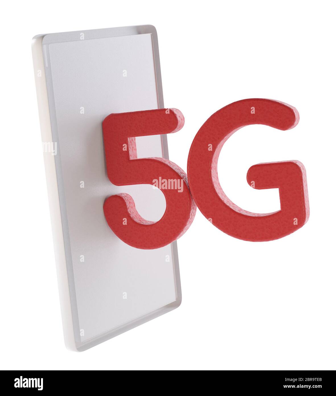 5G cellphone mobile phone isolated on white background 3d-illustration ...