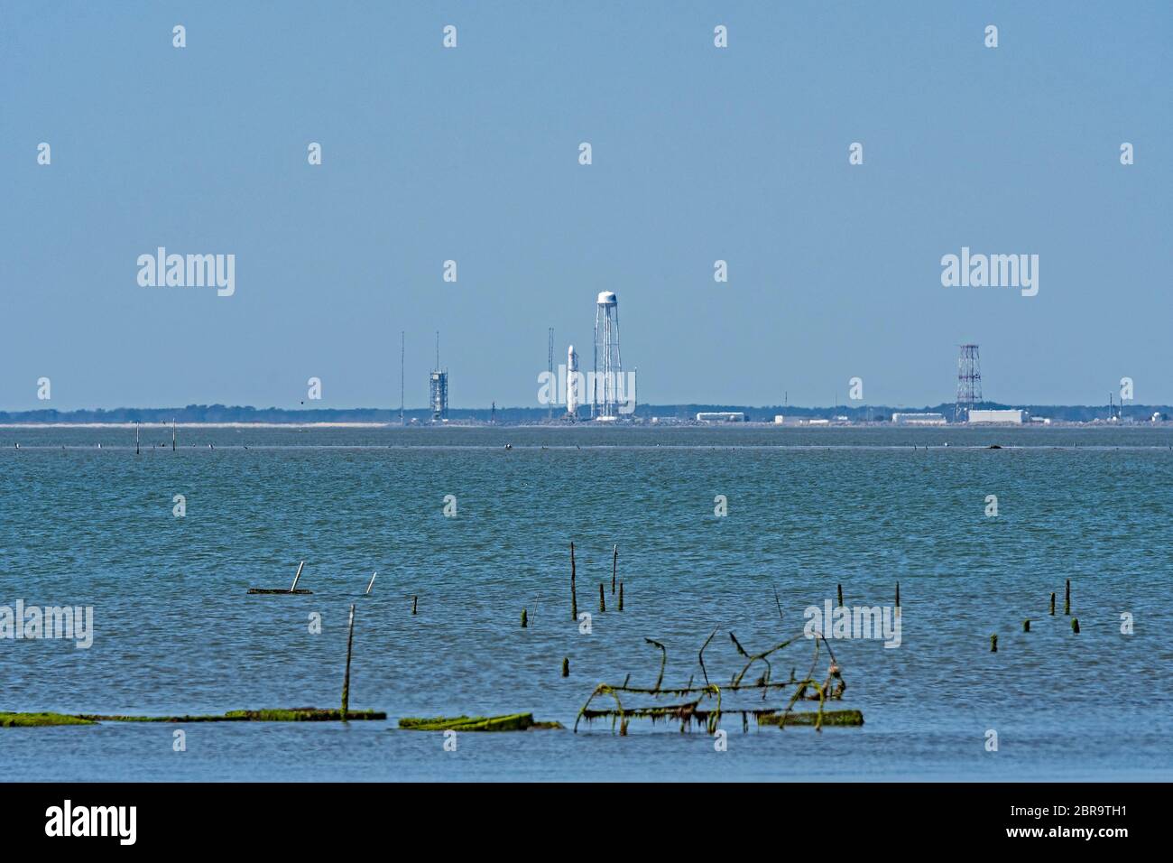 Rocket on the Pad for a Space Launch at Wallops Island in Virginia ...