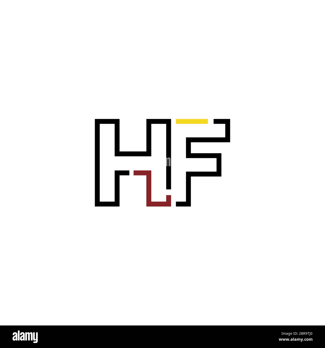 Hf logo design hi-res stock photography and images - Alamy