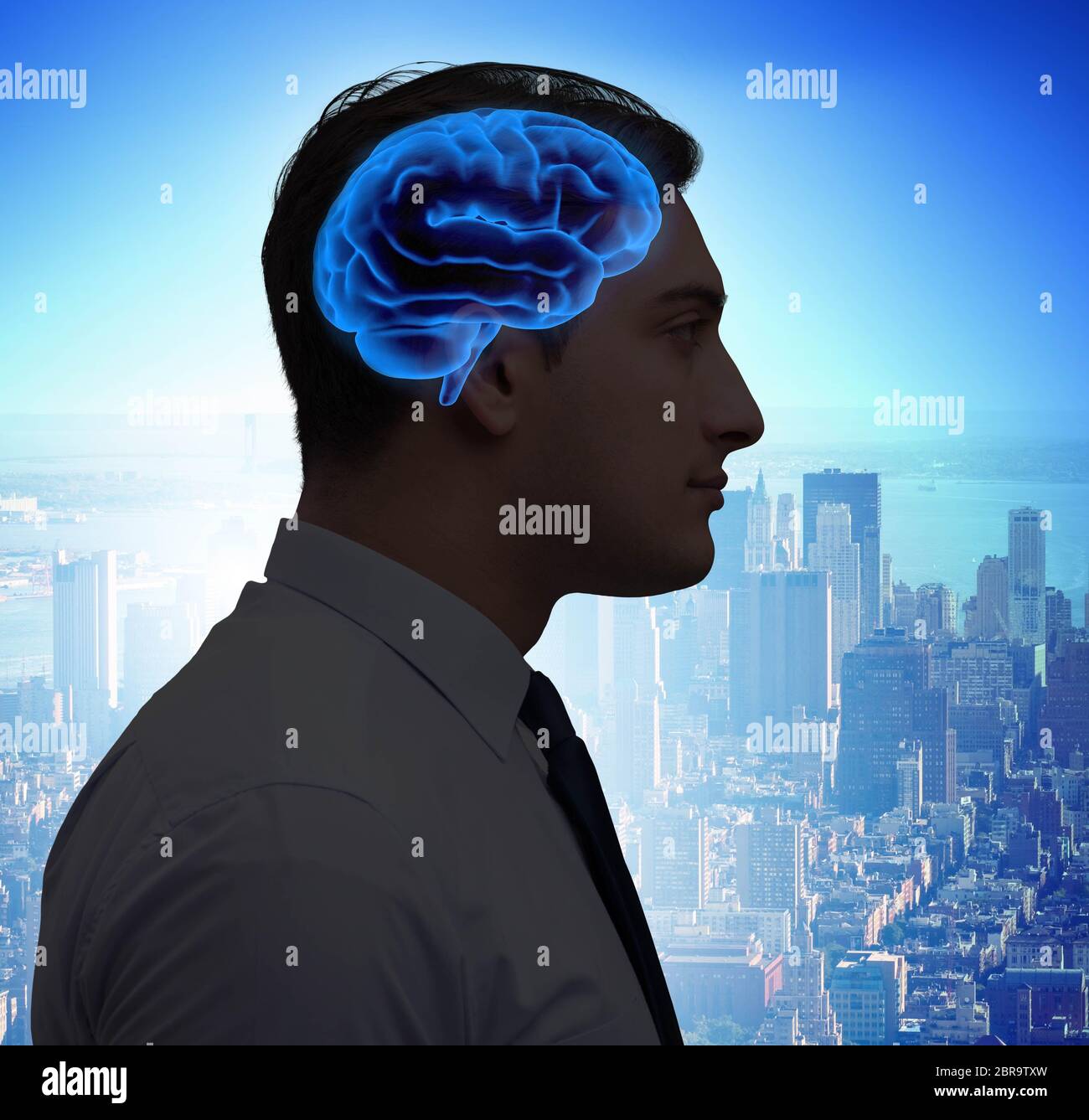 The artificial intelligence concept with man Stock Photo - Alamy